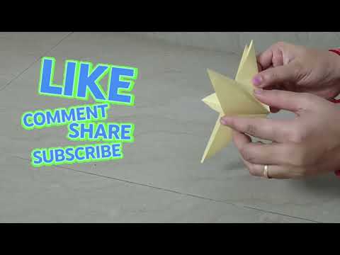 how to cut a star|paper craft|origami|diy christmas decorations - YouTube