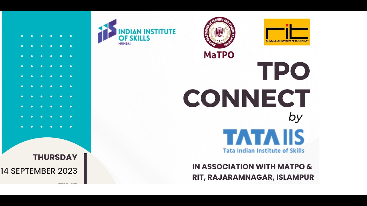 TPO Connect Program b TATA IIS, MaTPO, RIT, Rajaramnagar - YouTube