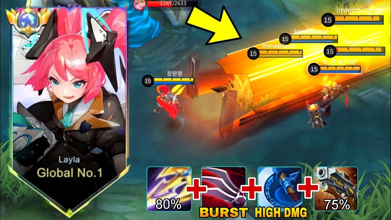 GLOBAL LAYLA BEST MULTIPLE TRUE DAMAGE BUILD THAT CAN ONE SHOT ENEMIES‼ ...