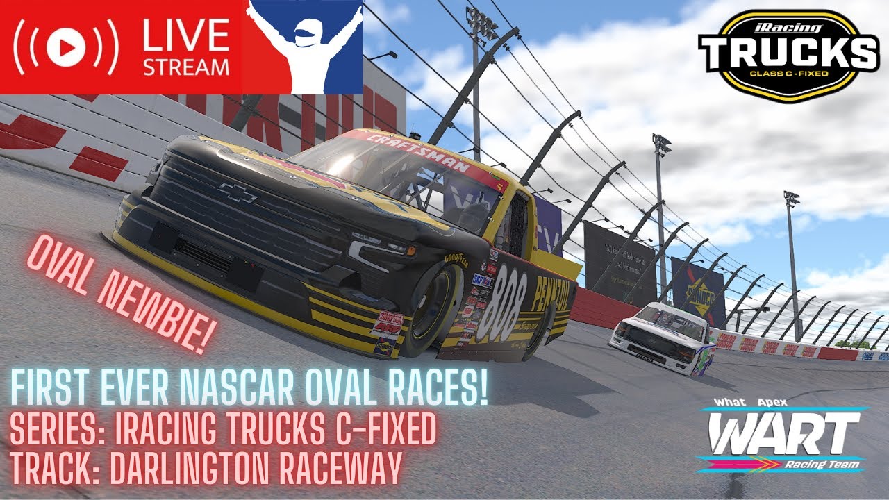 My first iRacing NASCAR Truck oval race! NASCAR Trucks at Darlington ...