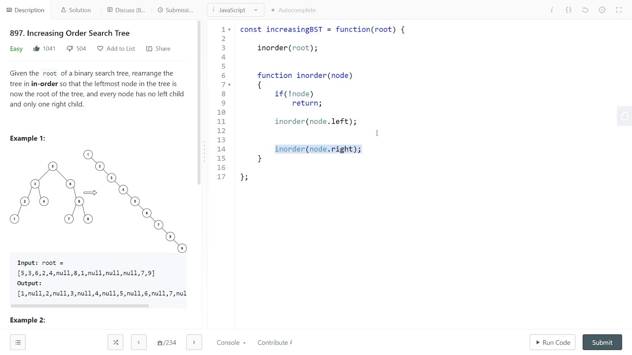 Leetcode 897 Easy Increasing Order Search Tree Youtube 8502