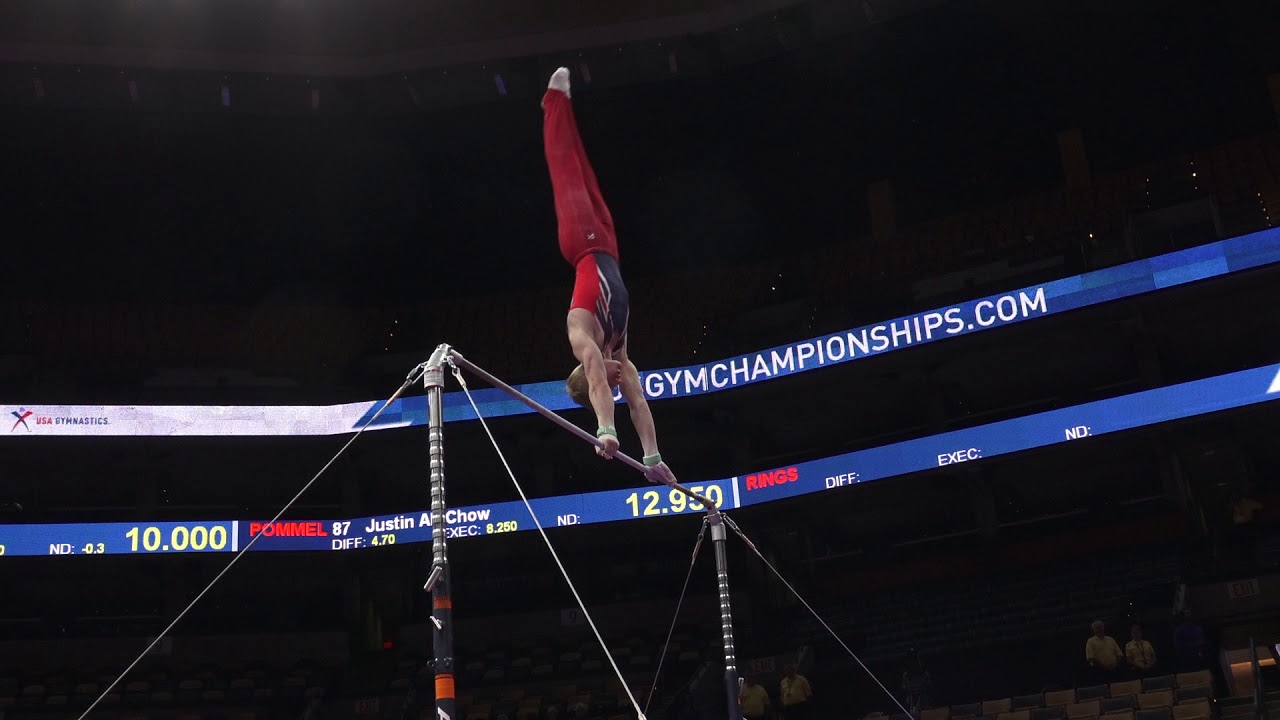 Riley Loos - High Bar - 2018 U.S. Gymnastics Championships - Junior Men ...