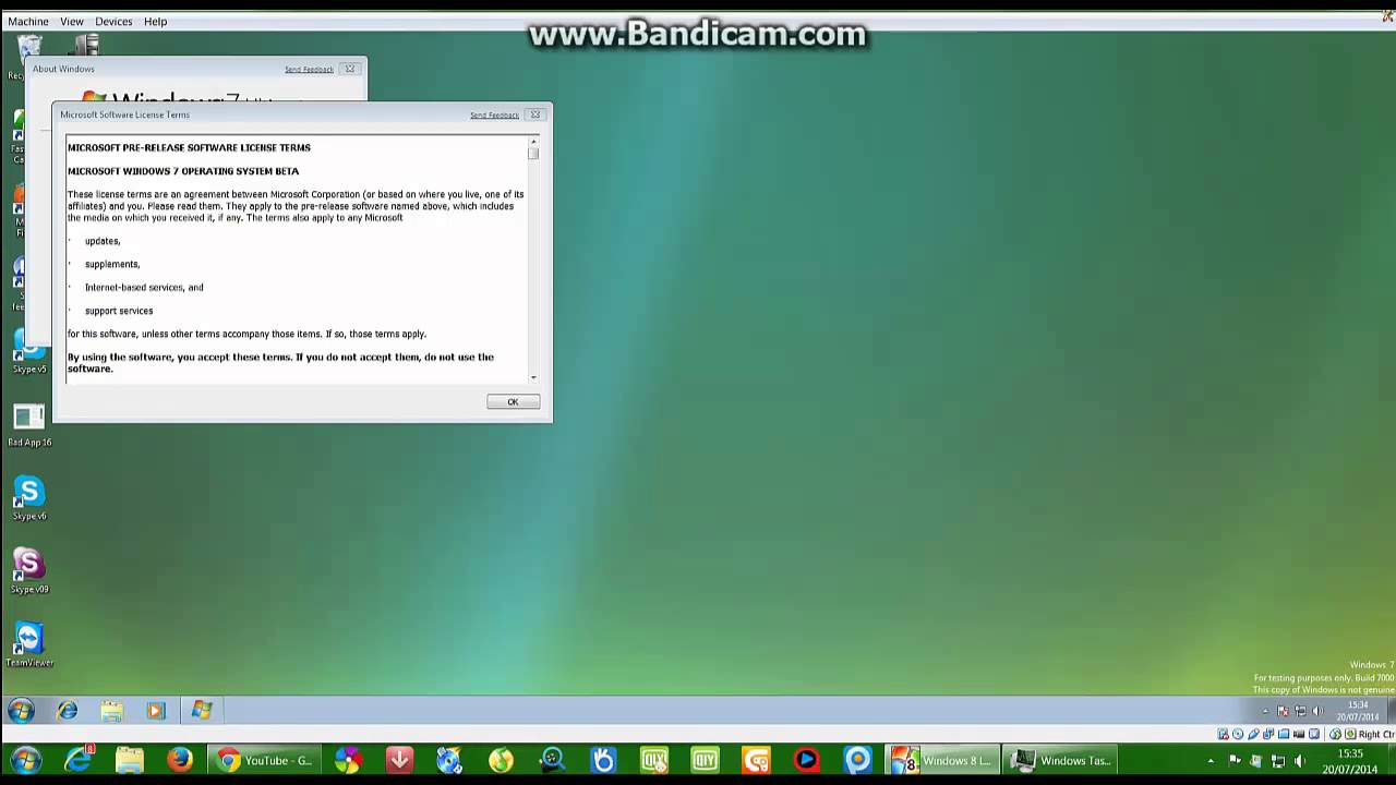 Windows 7 Build 7000 in Virtual Box - YouTube