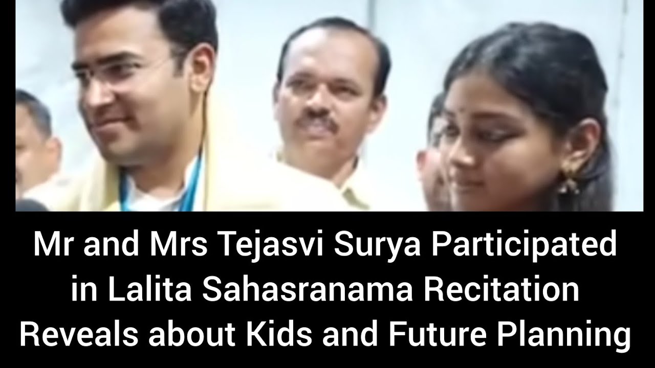 Tejasvi Surya and Sivasree participates in Lalita Sahasranama ...