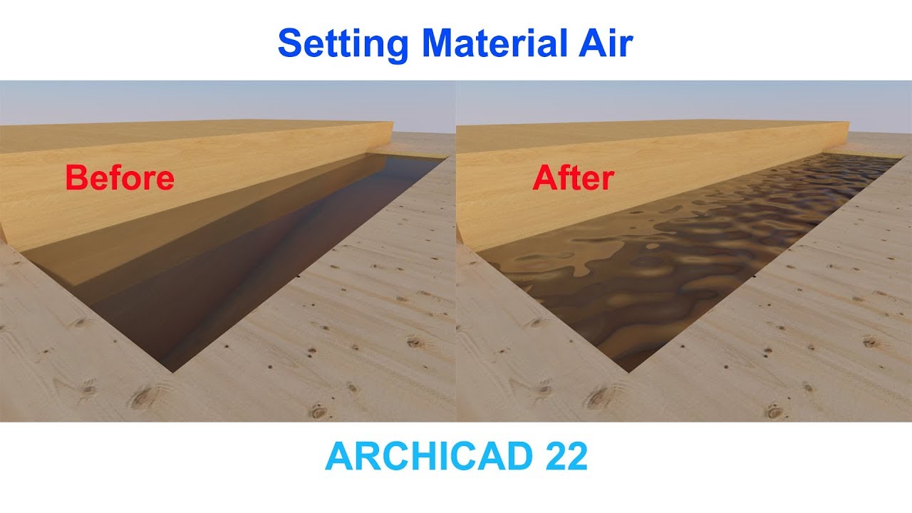 Tutorial ARCHICAD 22 Setting Rendering Material Air - YouTube