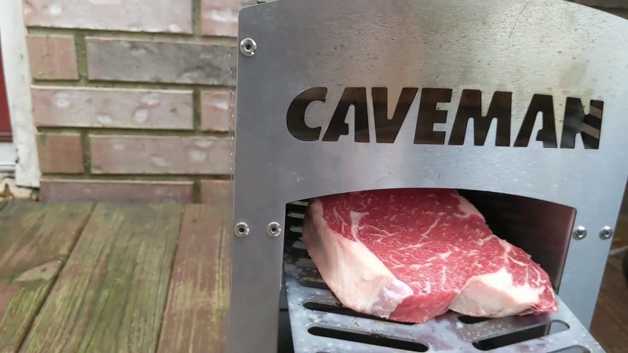 Using the Caveman Tabletop Steak Cooker - YouTube