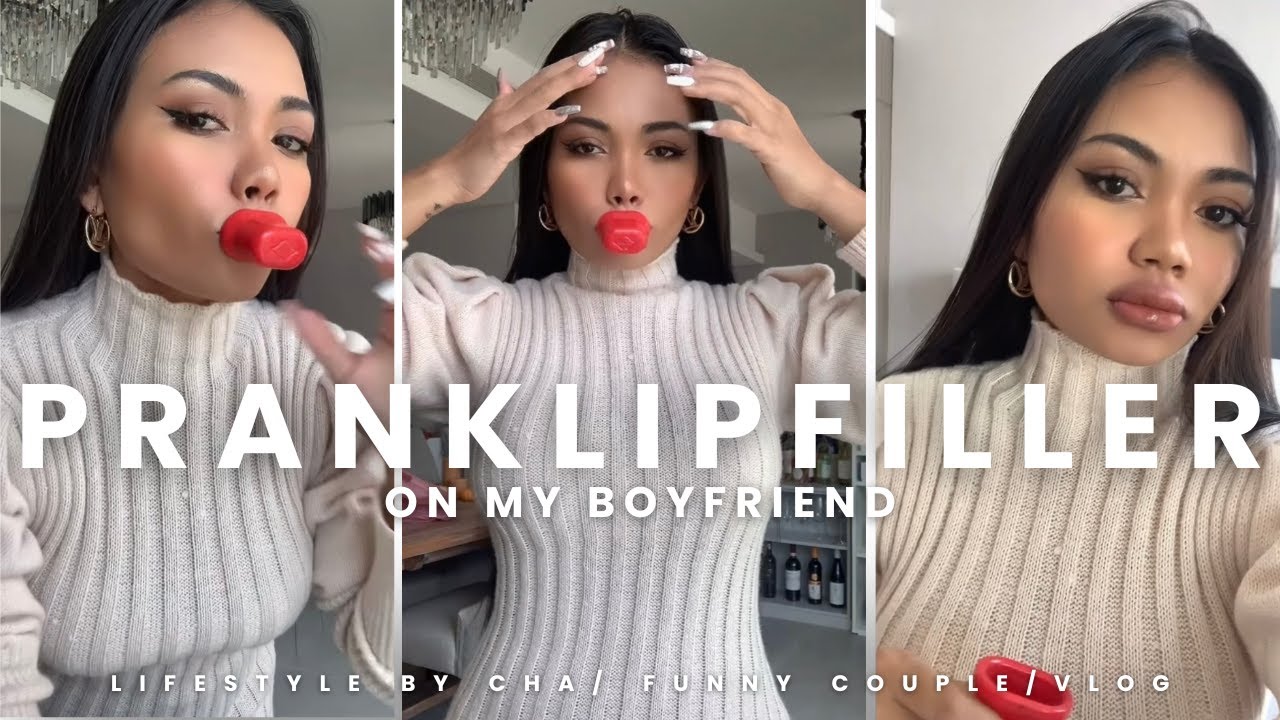 prank lip filler on boyfriend แกล้งแฟนว่าไปฉีดปากมา #fypyoutube #fypage ...