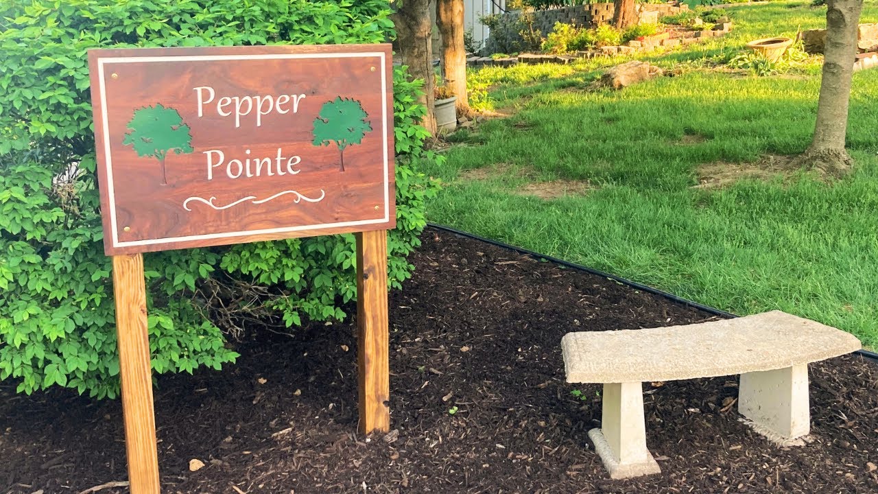 Crafting a neighborhood entrance sign from scratch! - YouTube