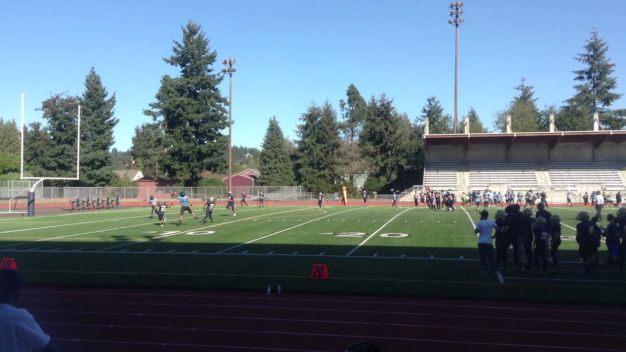 Caden Filer to Elijah Barnes for TD - Seatac Sharks - YouTube
