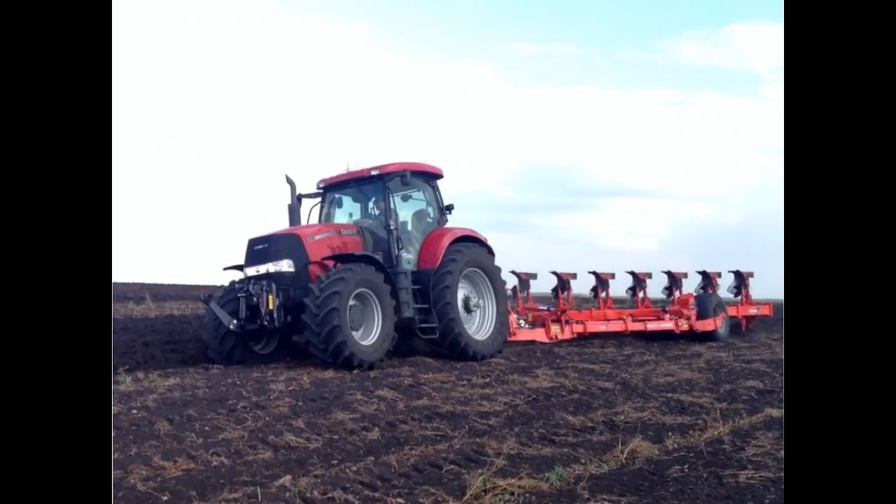 Трактор Кейс Пума 210 и плуг Кун Мультилидер. Case IH Puma 210 and Kuhn ...