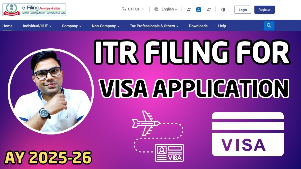 ITR Filing For visa Application FY 2024-25 AY 2025-26 | How to File ITR ...