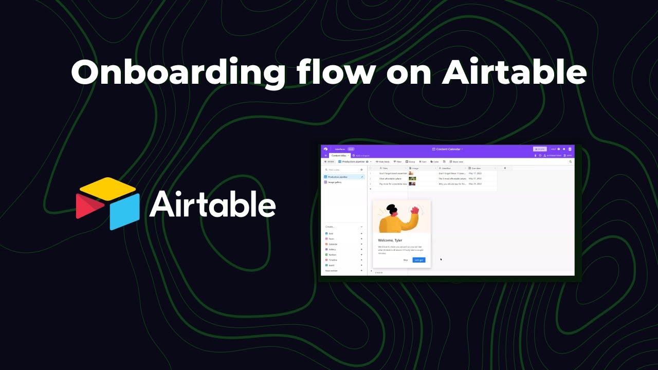 Onboarding flow on Airtable - YouTube