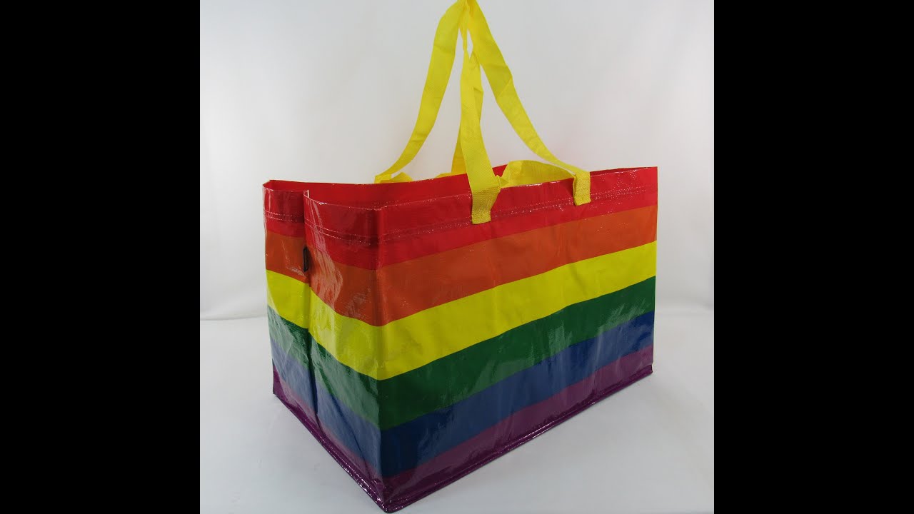 Ikea Storstomma Rainbow Bag Large Tote Reusable ECO Grocery Laundry ...