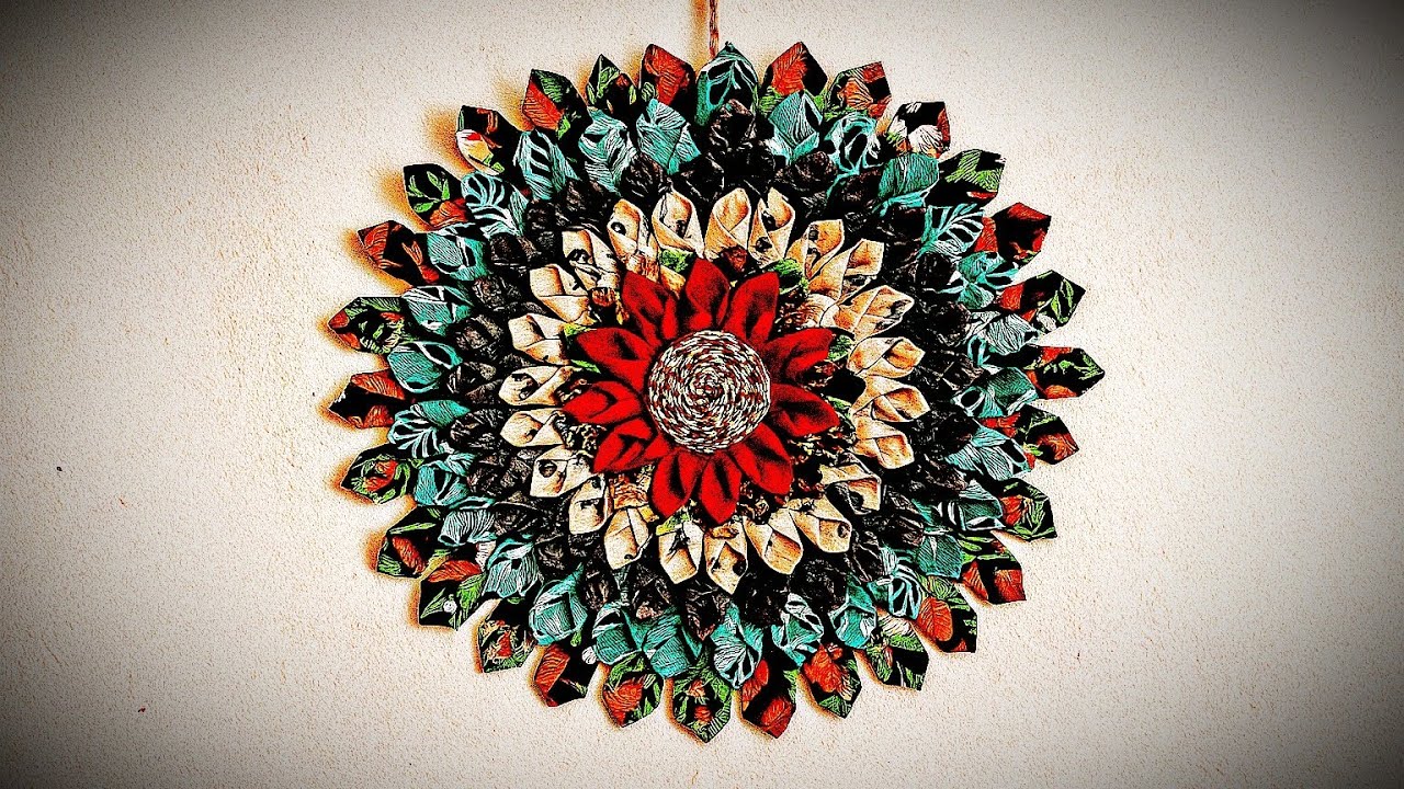 "Best Out of Waste Cloth Wall Hanging | Easy Fabric Decoration Idea at ...