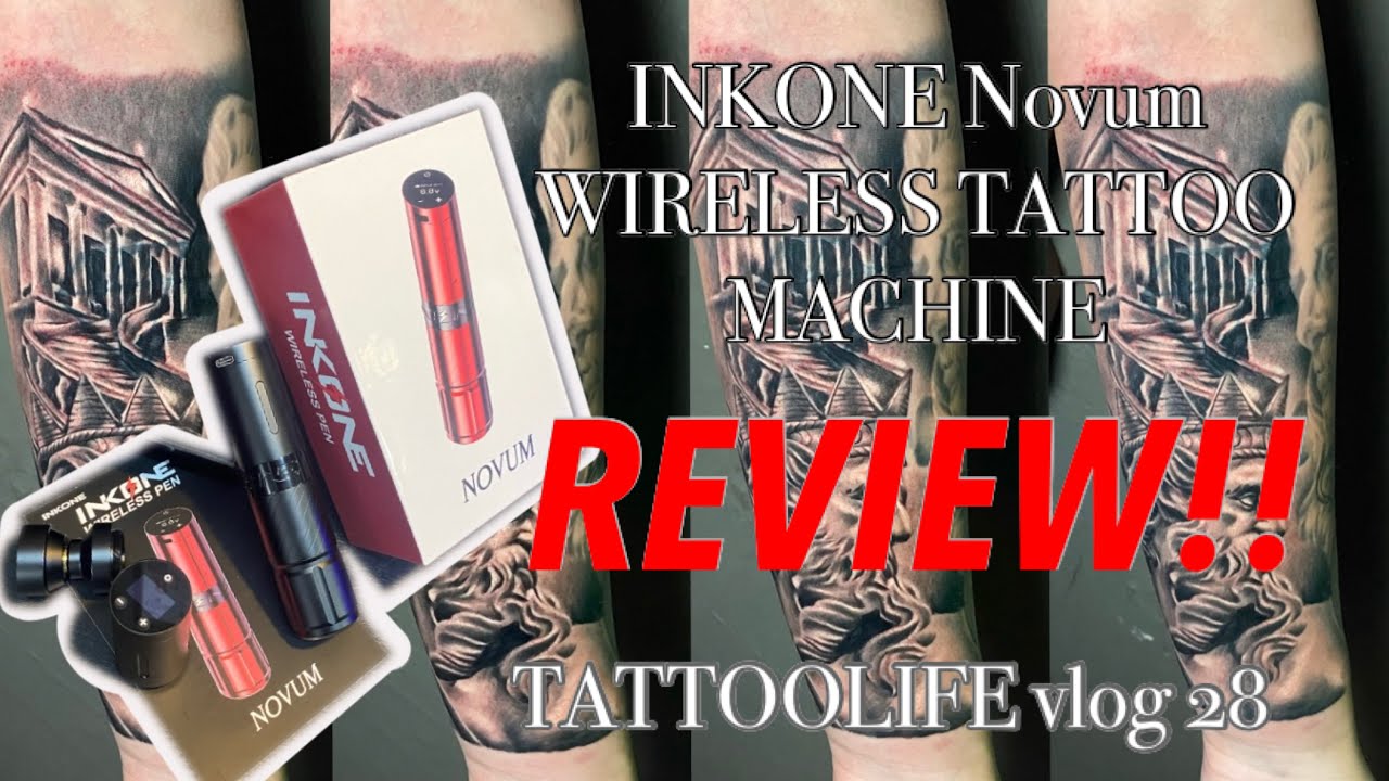 INKONE Novum Wireless tattoo pen machine REVIEW (TATTOOLIFE vlog 28 ...