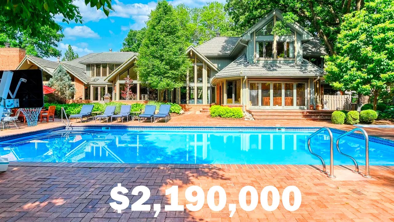Inside a luxury mansion in Nebraska USA worth $2,190,000. House tour ...