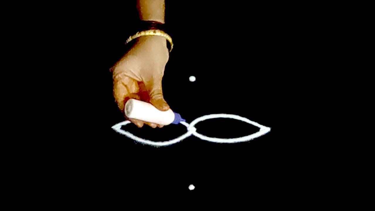 Easy Monday Rangoli | 3x1 dots Simple Kolam | Chinna Muggulu ...