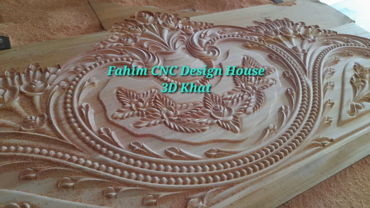 3D Khat head board design catting with CNC Design machine. - YouTube