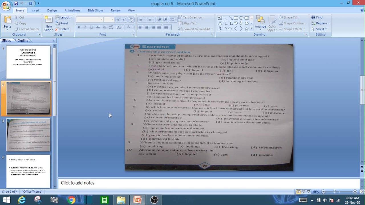 SOLVED ECERCISE CHAPTER 6 GENERAL SCIENCE - YouTube