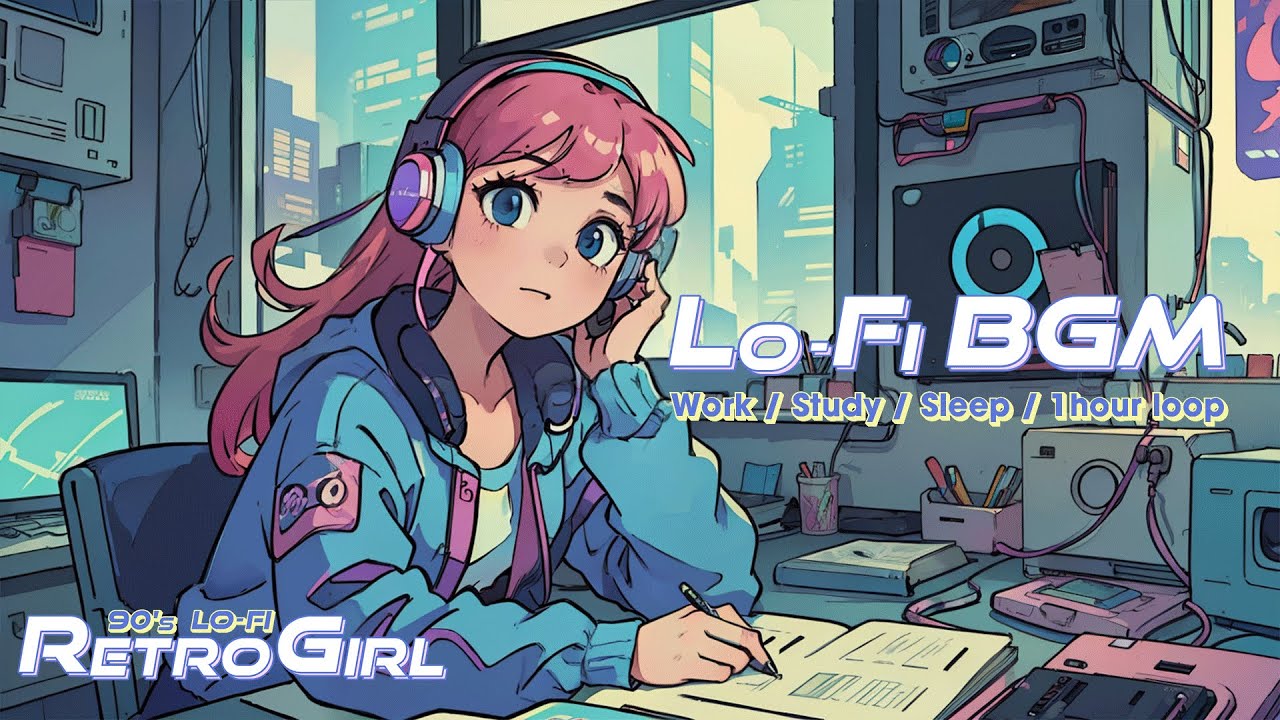 Lofi Jazzy Hip-hop with Office noise - 1 hour loop mix BGM - YouTube