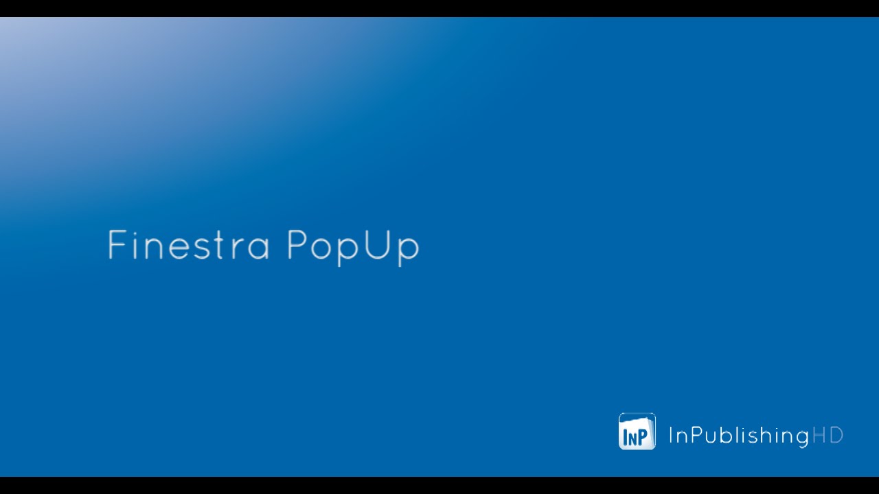 InPublishing - Finestra PopUp - YouTube