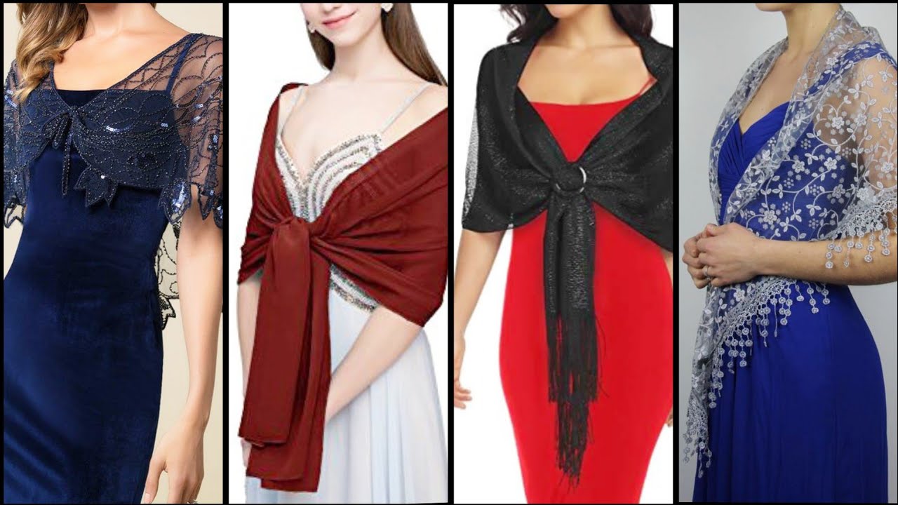 Most Stylish Women Shoulder Showl Ventige Warp Scarf bridal of Evening ...