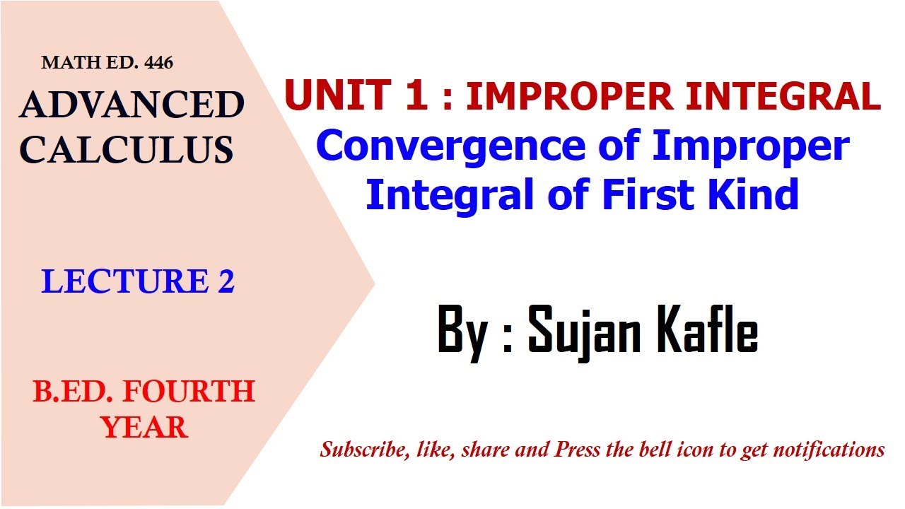 Advanced Calculus // Unit 1 // Lecture 2 // Sujan Kafle - YouTube