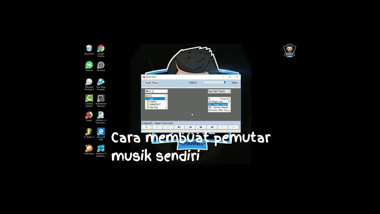 Cara membuat pemutar musik/mp3 player sendiri menggunakan delphi - YouTube