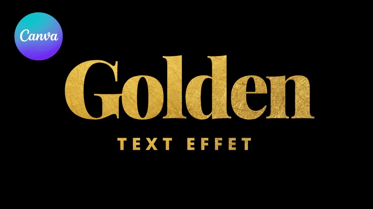 Gold Text Effect In Canva - Canva easy Tutorial - Canva Typography ...