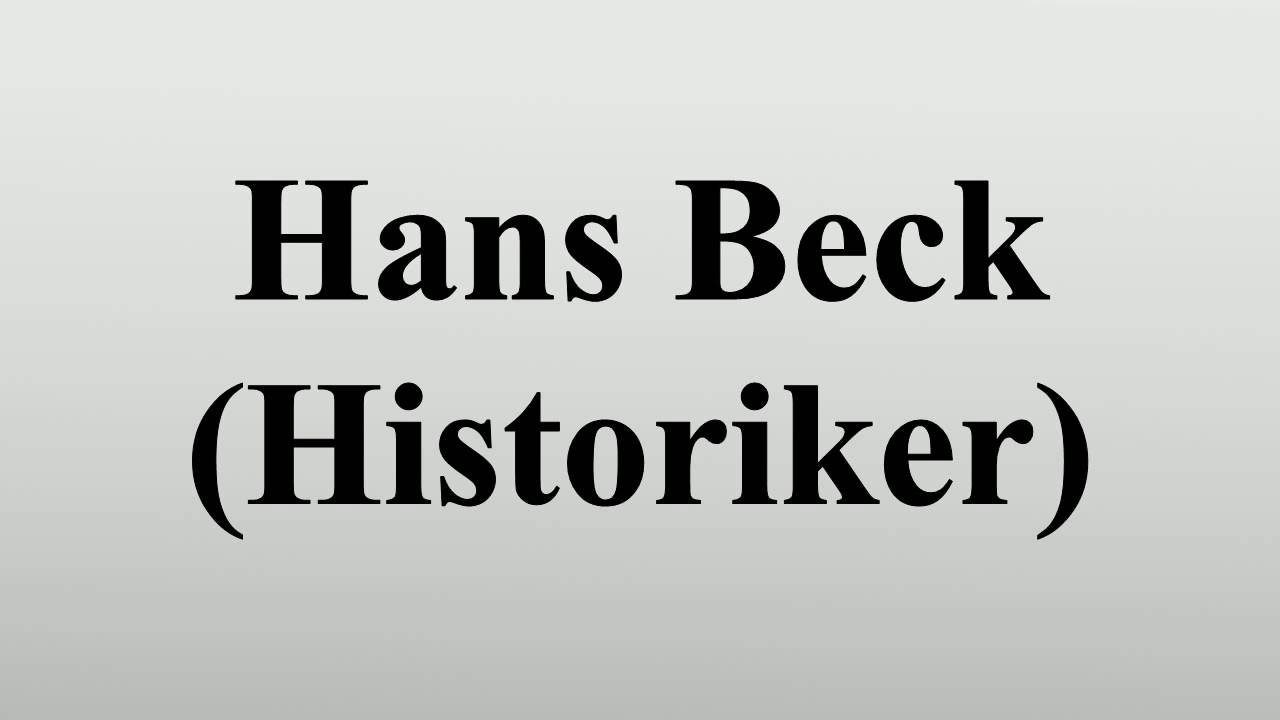Hans Beck (Historiker) - YouTube