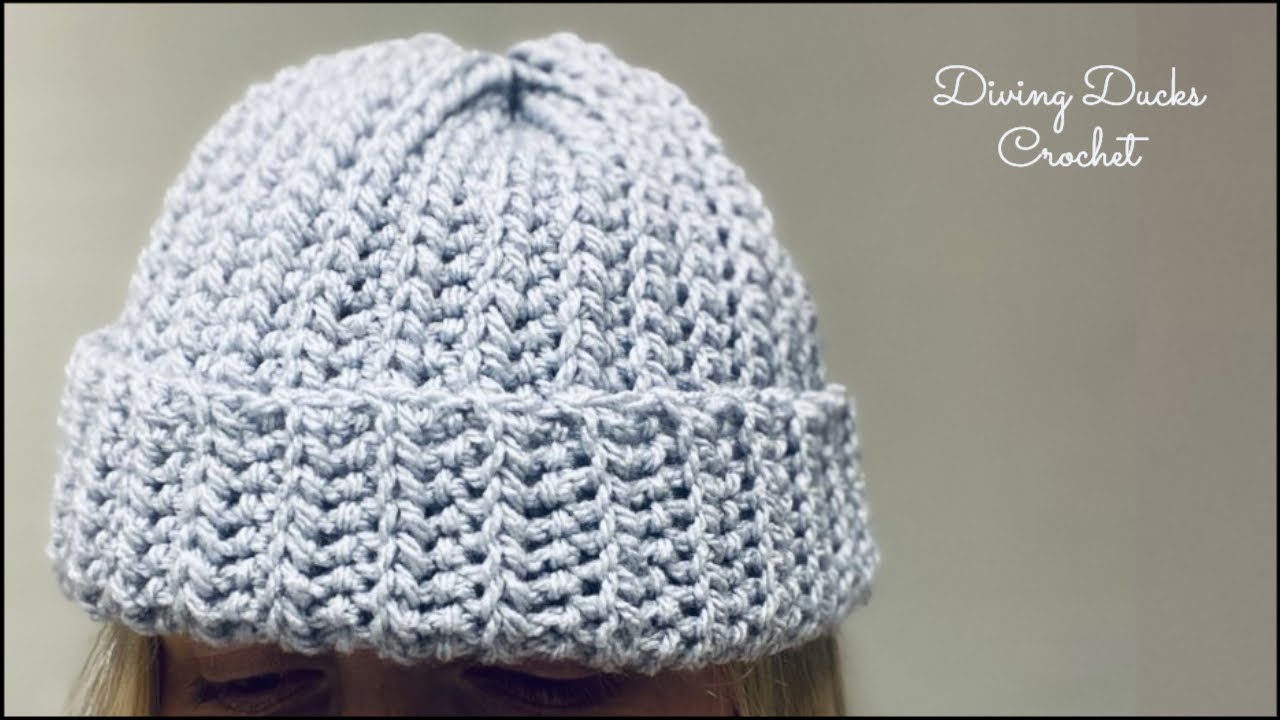 FAST ONE SKEIN Hat Crochet Tutorial! But Made in "Back Loop Only Half ...