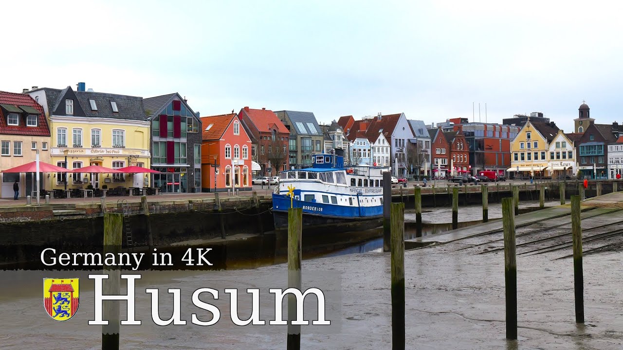 【4K】 Husum | Video Walk Around the Harbour and Old Town Towards the ...