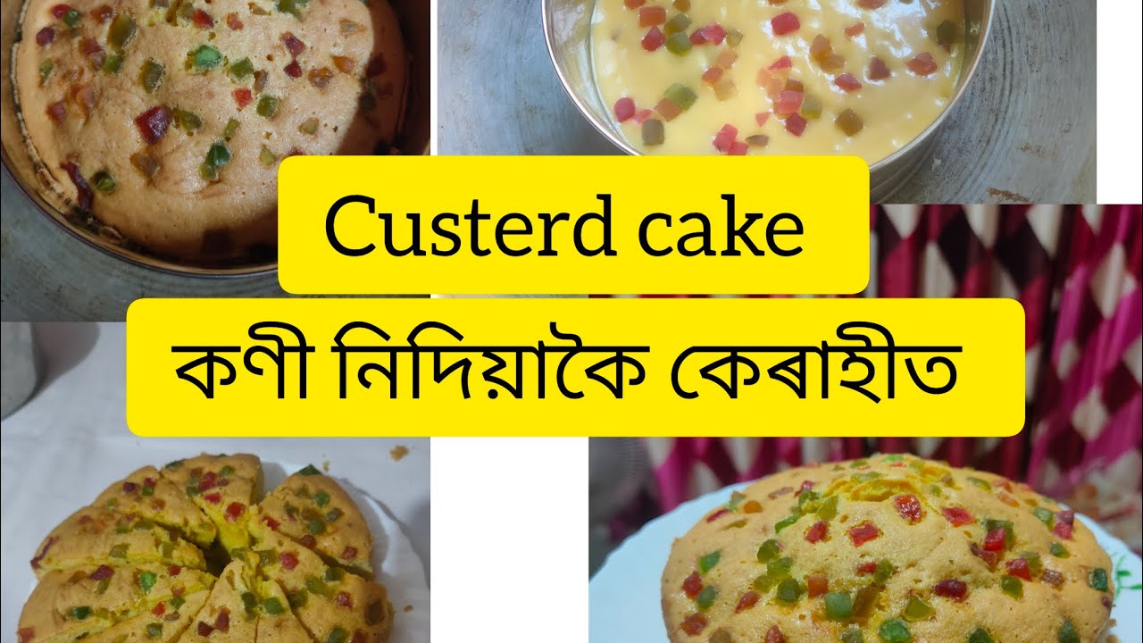 Eggless custerd cake recipe full video - YouTube