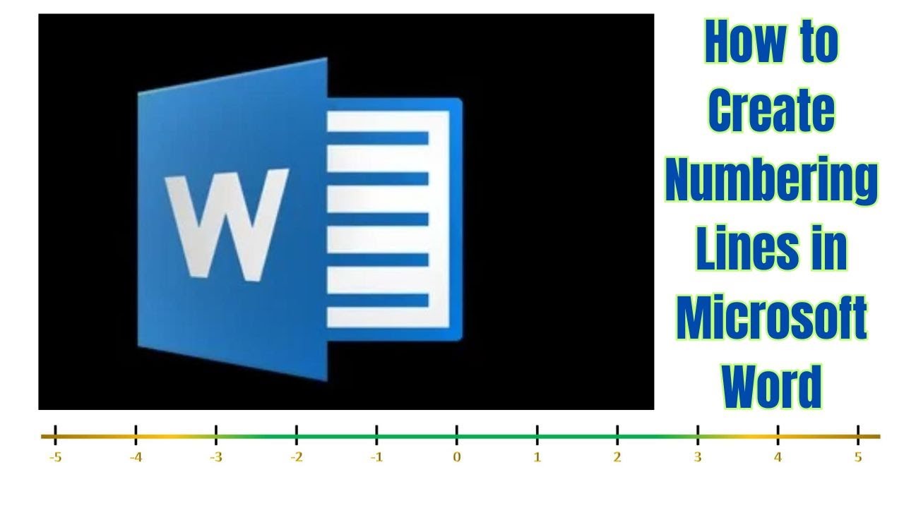 How to Create Numbering Lines in Microsoft Word - YouTube