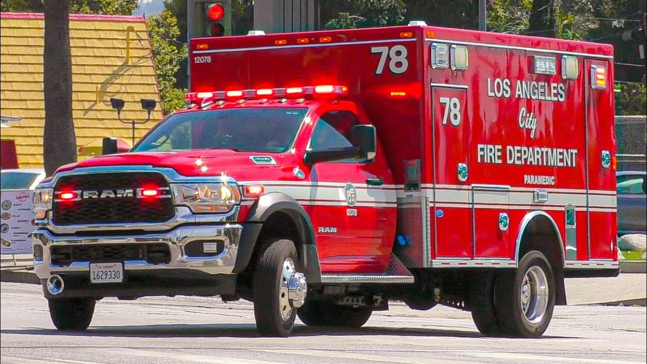 LAFD *New* Rescues Responding: Rescue 75, Rescue 833, & Rescue 78 - YouTube