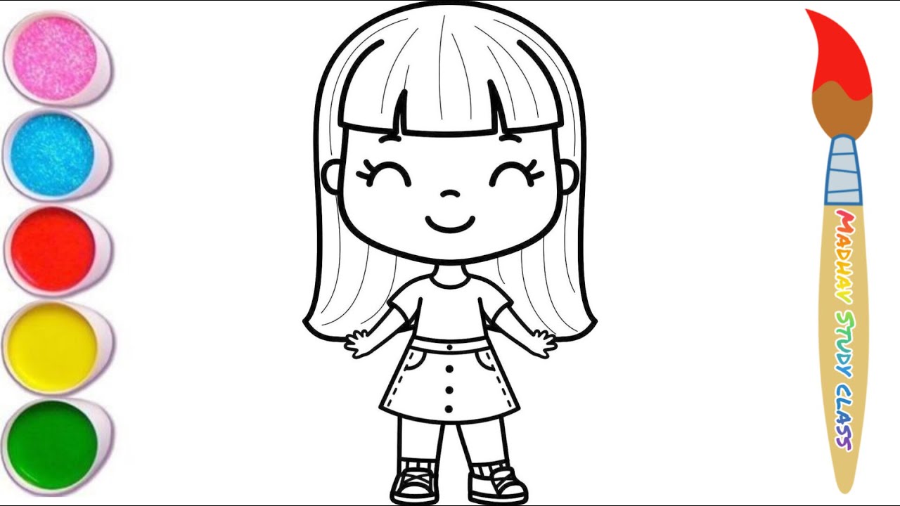 Smart Gril Easy Drawing, Colouring & Painting for Kids, Toddlers - YouTube