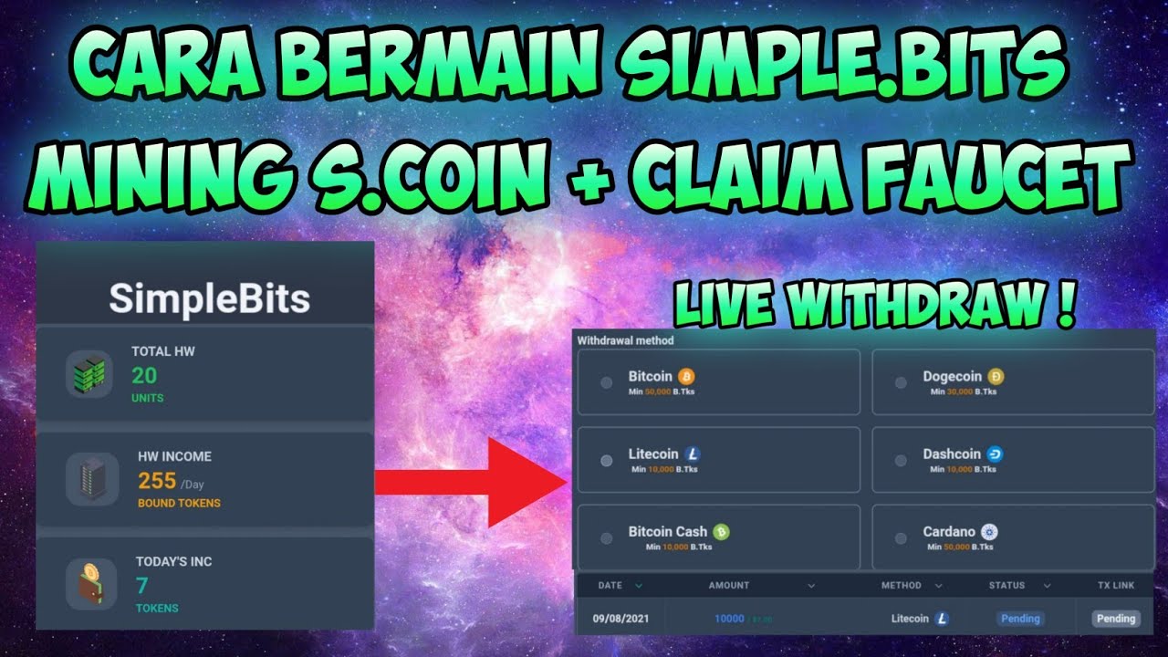SIMPLEBITS.IO|TUTORIAL BERMAIN WEB MINING DAN FAUCET | LIVE WD 1$ - YouTube