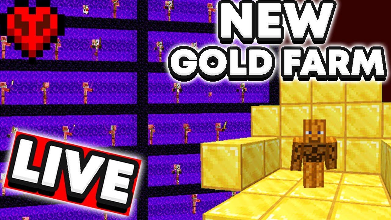 FINISHING THE FASTEST GOLD FARM in Hardcore Minecraft! LIVE 🔴 - YouTube