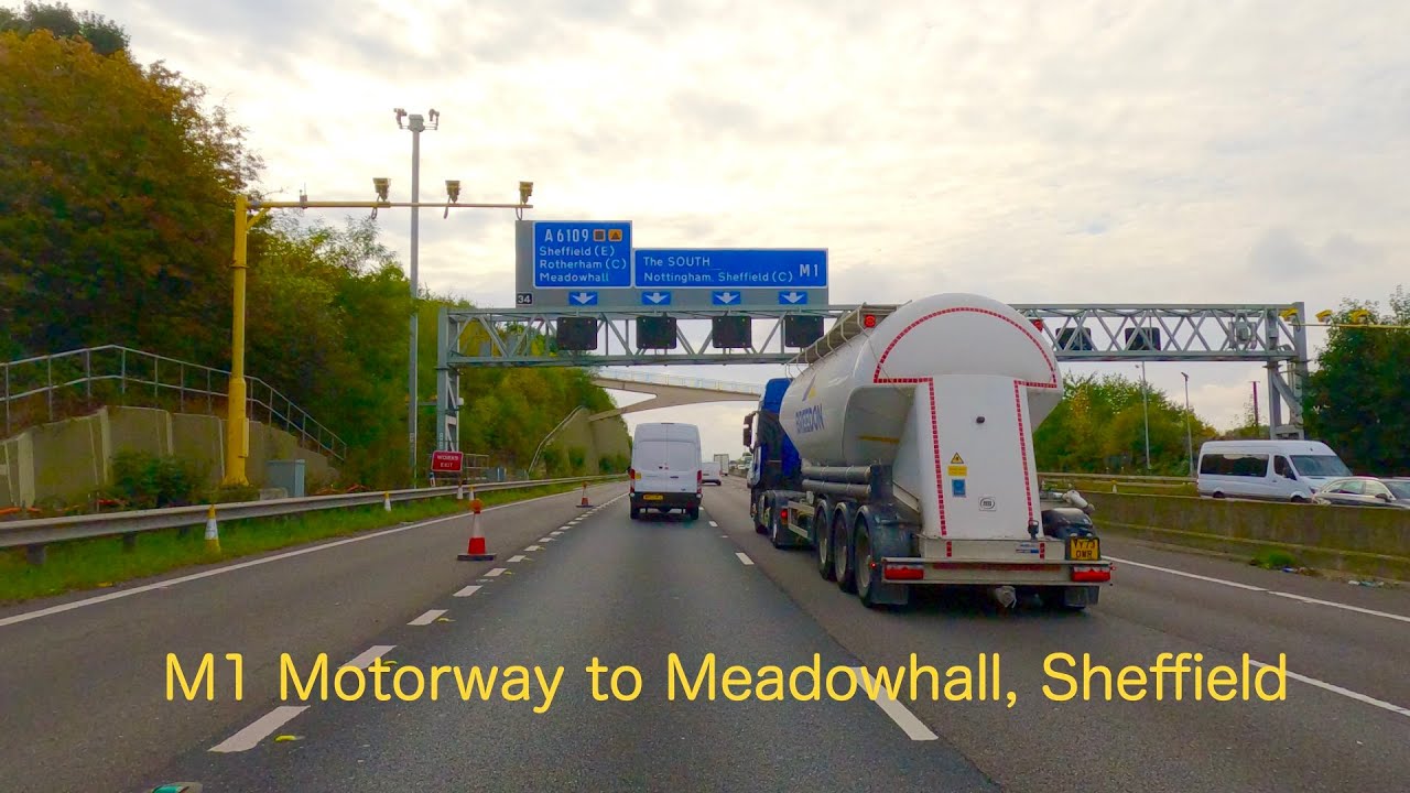 Leisurely Drive From Barnsley To Meadowhall Sheffield via M1 in 4K ...