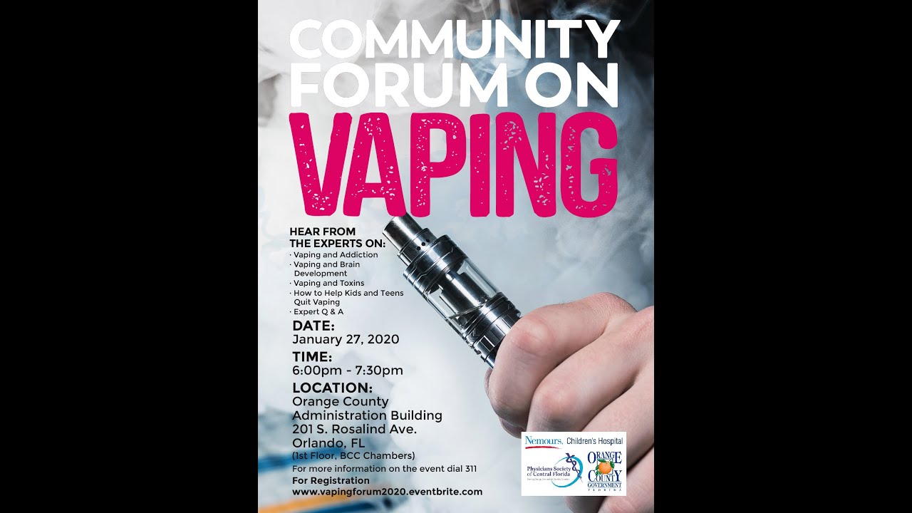 Community Forum on Vaping - YouTube