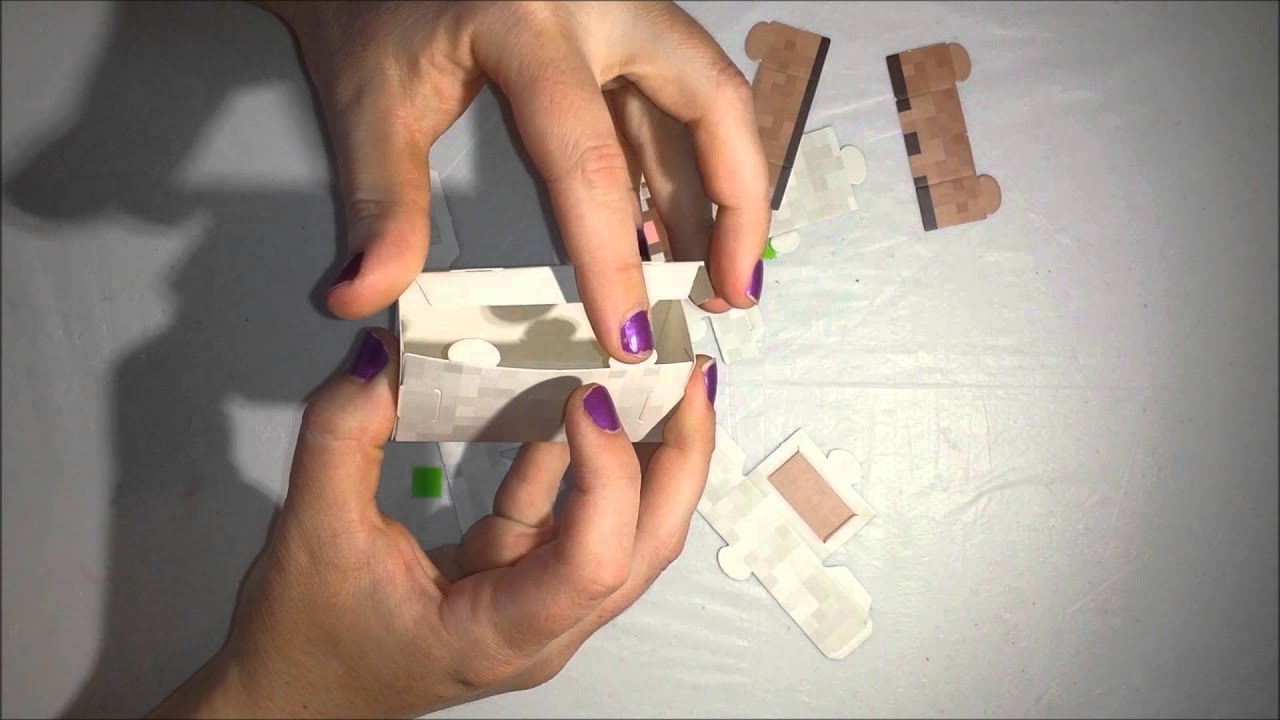 NEW! Unboxing & Assembly Minecraft Papercraft Animal Mobs - YouTube