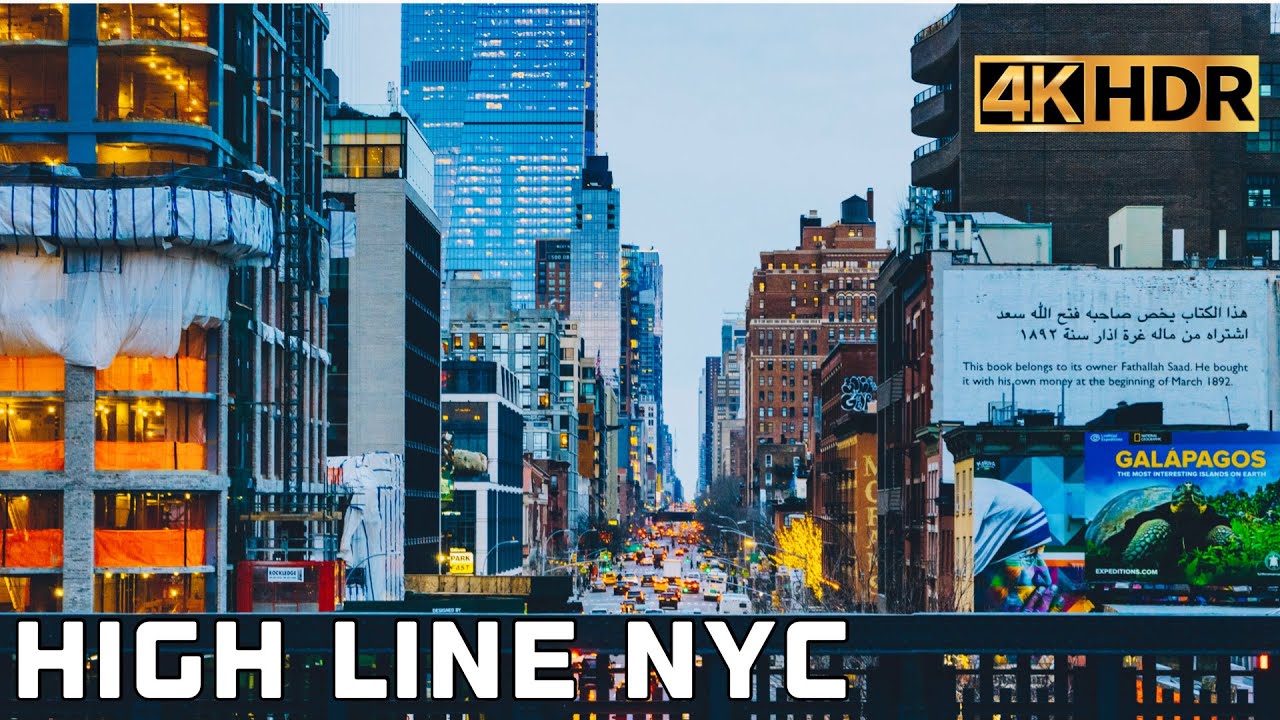 [4k] The High Line Elevated Park in New York City - Absolutely ...