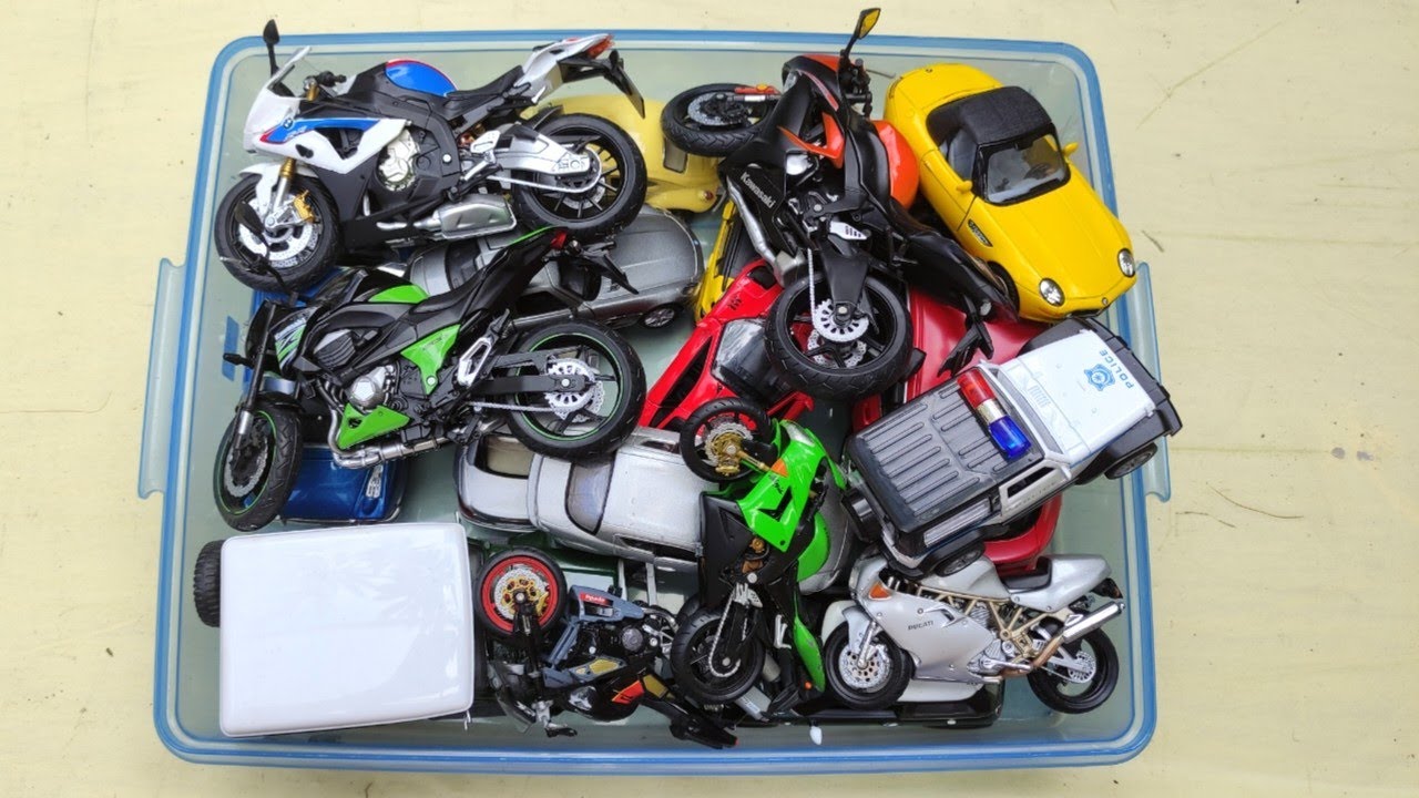 Various Diecast Model Cars & Bikes, BMW Car, Kawasaki Ninja, Toyota ...