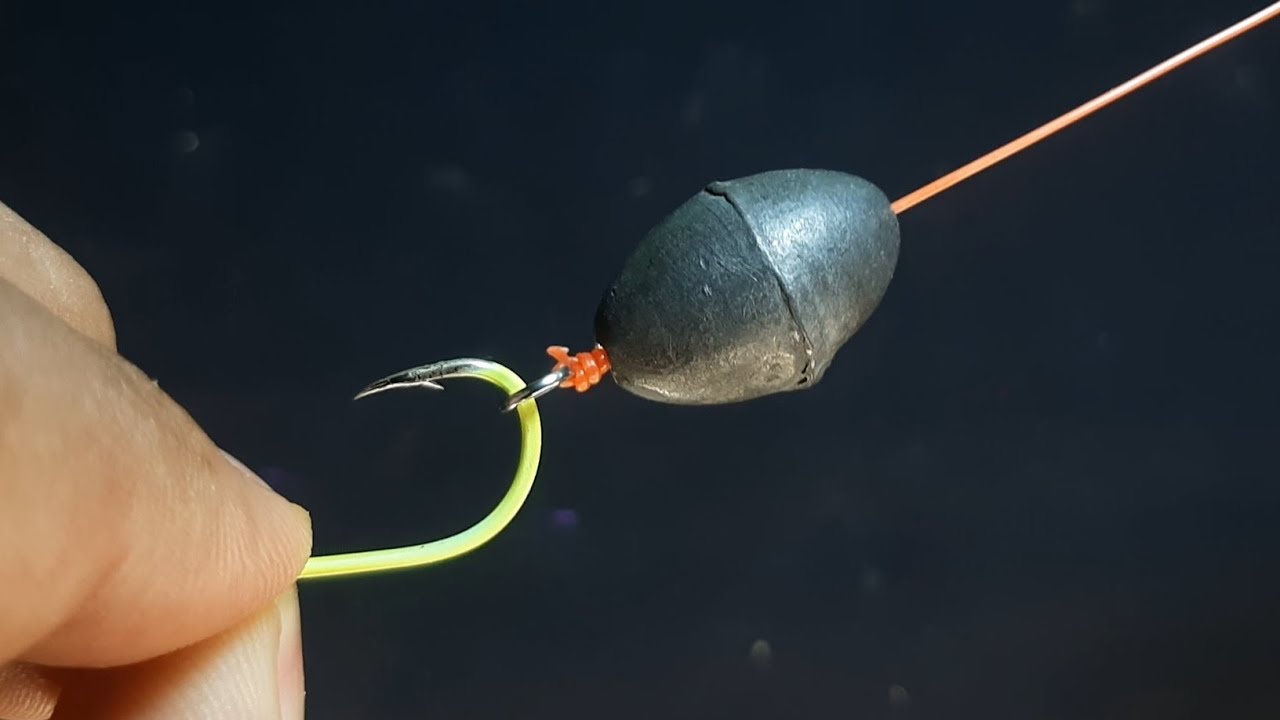 Tutorial on how to tie lead, how to tie lead to fishing line - YouTube