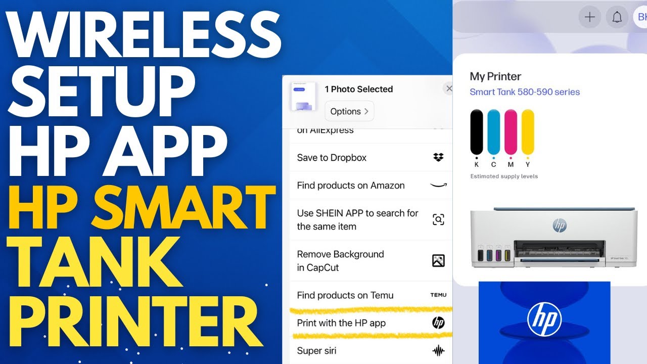 Wireless Setup Using HP Mobile App | Connect HP Printer to WiFi & Print ...
