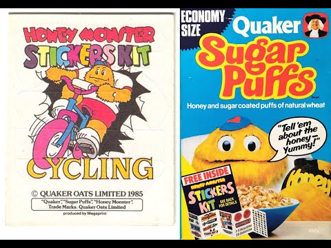 Sugar Puffs Sticker Kit & Cereal Advert (1985) - YouTube