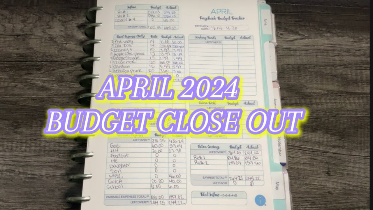 HOW I CLOSE OUT MY APRIL 2024 BUDGET#debtfreejourney #budgeting # ...