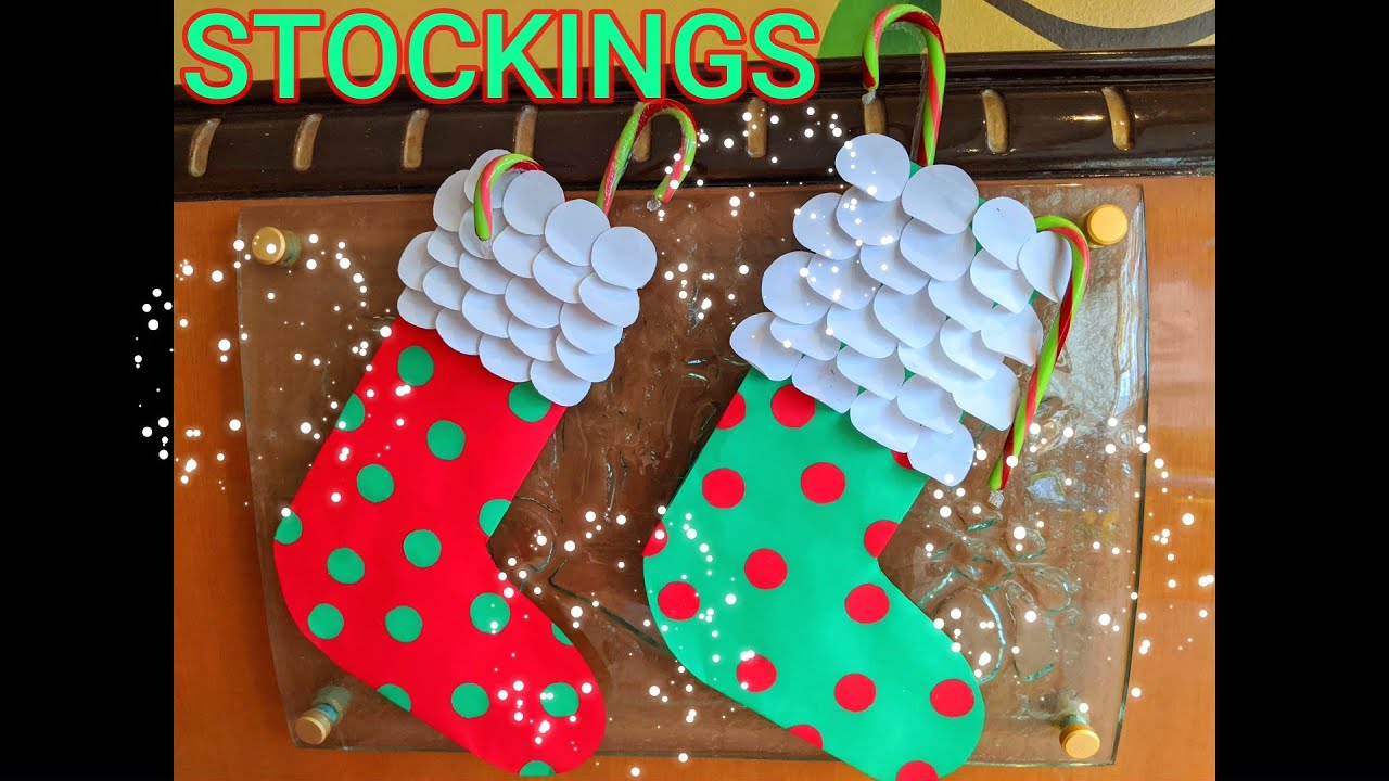 🎅🎄Christmas Paper Crafts -🍭STOCKINGS - YouTube