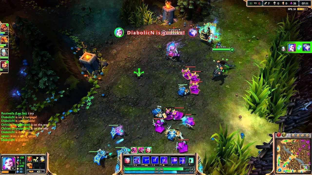 League of legends Co-op vs AI Jinx on Bottom lane - YouTube