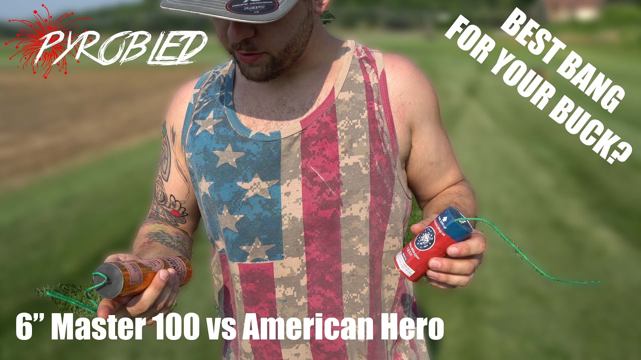 LOUDEST CANISTER SHELL? - 6 Inch Master Series 100 vs American Hero ...